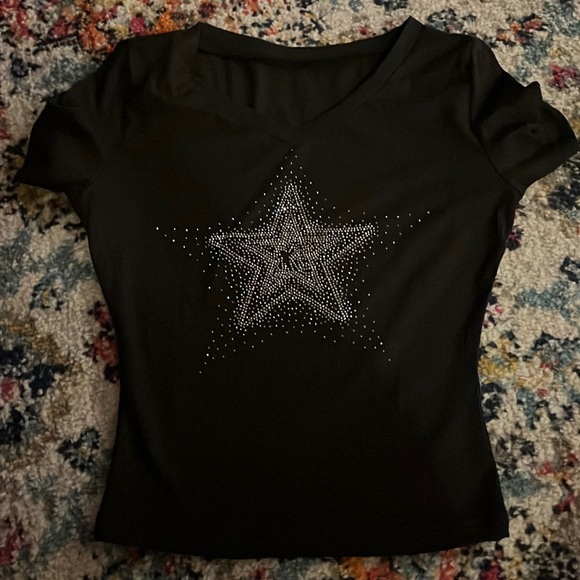SHEIN | Tops | Y2k Shein Star V Neck Tshirt | Poshmark